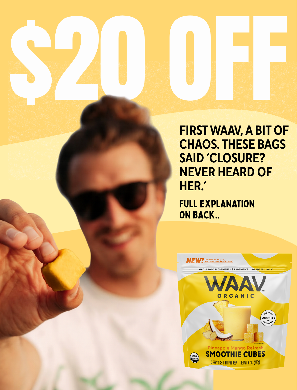 WAAV Organic Smoothie Cubes | $20 Off Card